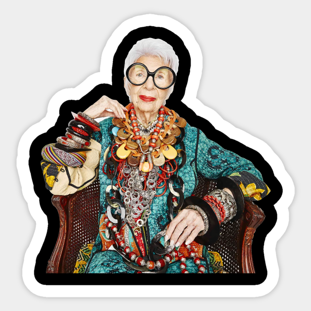 Iris Apfel Age 100 Years Happy Womans Day Iris Apfel Happy Womans Day Sticker Teepublic